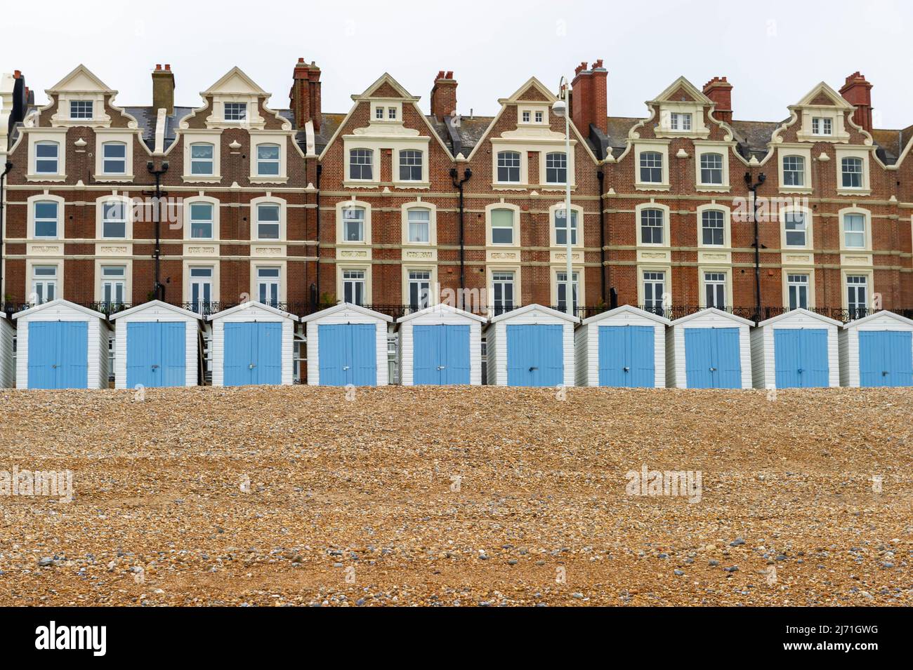 Dutch Inspired Gable Houses with Beach Huts in the Foreground on the ...