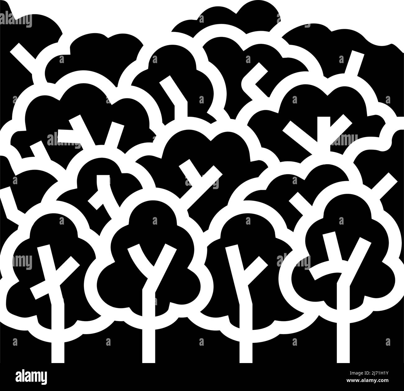 forest leaf glyph icon vector illustration Stock Vector Image & Art - Alamy