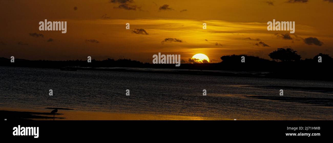 Sunset banner beach ocean hi-res stock photography and images - Alamy