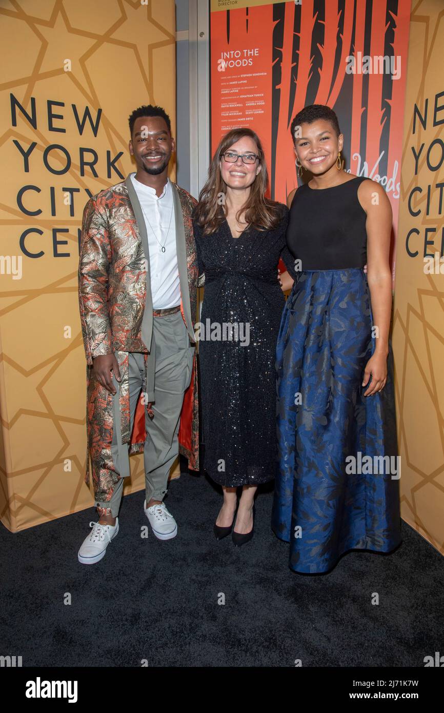 (L-R) Martavius Parrish, Lear deBessonet and Victoria Davidjohn attend ...