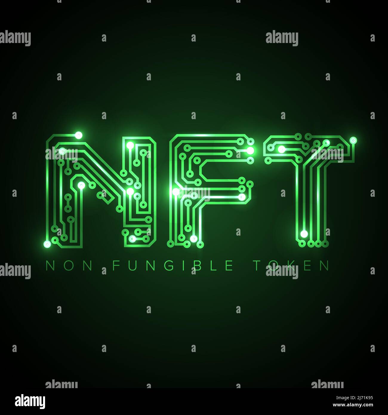 Vector nft concept header banner illustration template for websites or ...