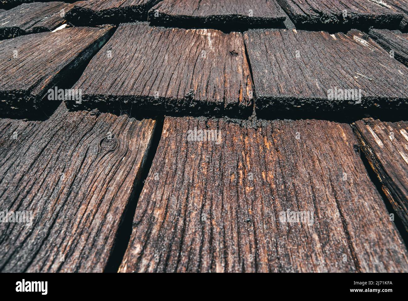 Abstract texture of old wooden shingles Stock Photo - Alamy