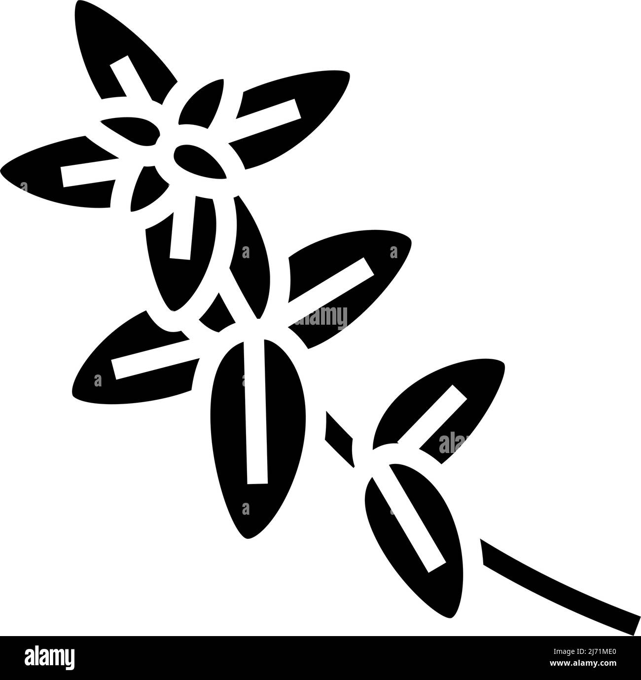oregano plant branch glyph icon vector illustration Stock Vector Image ...