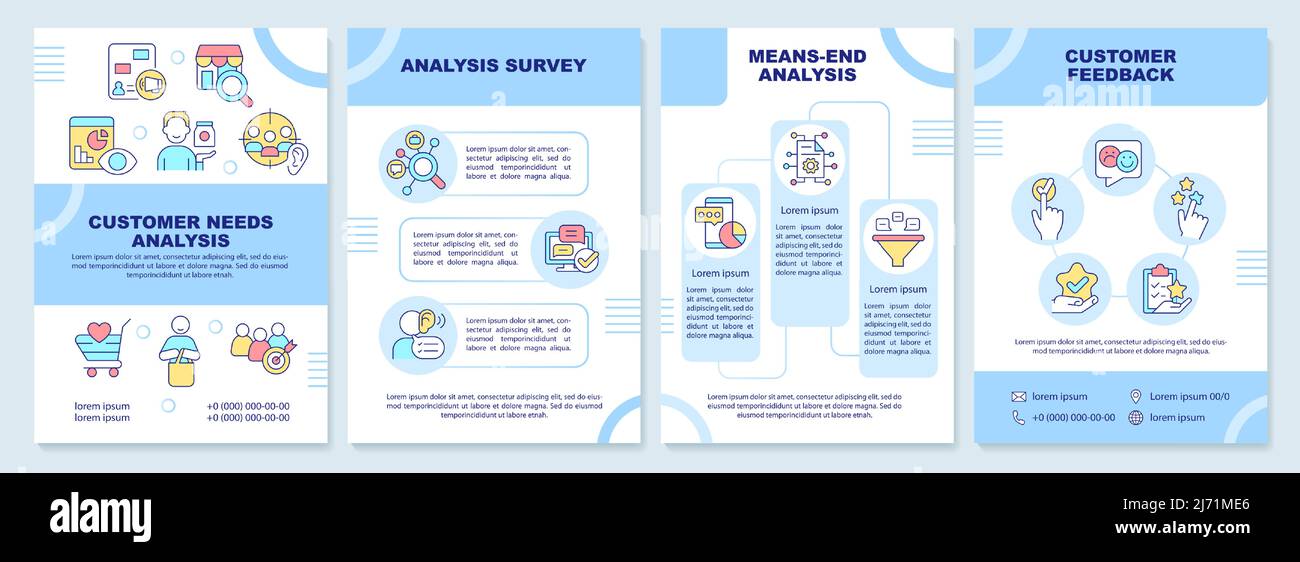 Customer needs analysis brochure template Stock Vector Image & Art - Alamy