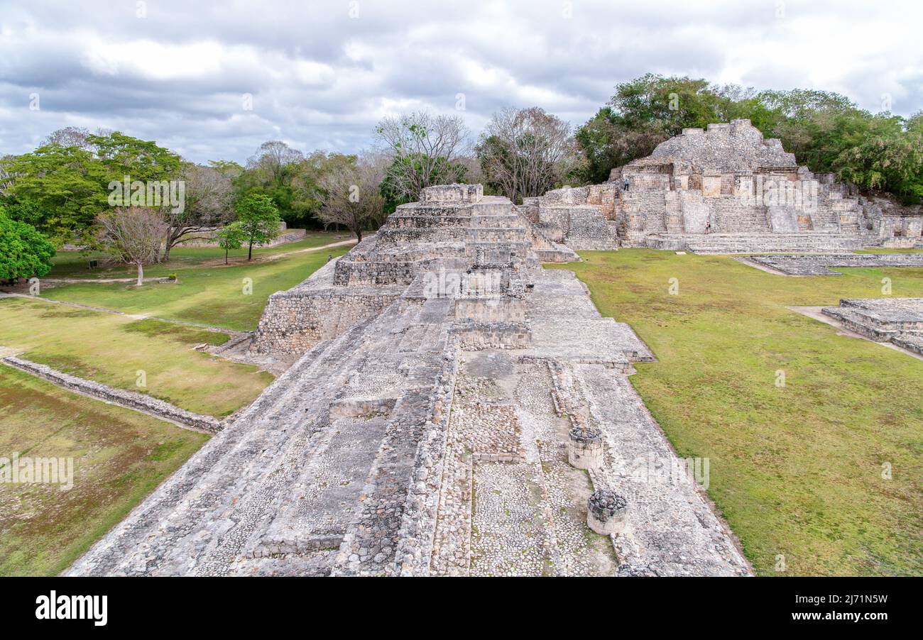 Ruins of the ancient city of Edzna - famous archaeological site near ...