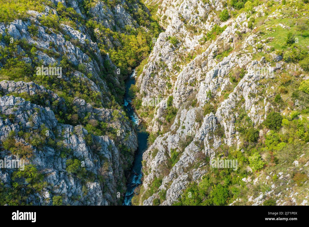 Aerial view of The Cikola River canyon, Croatia Stock Photo - Alamy