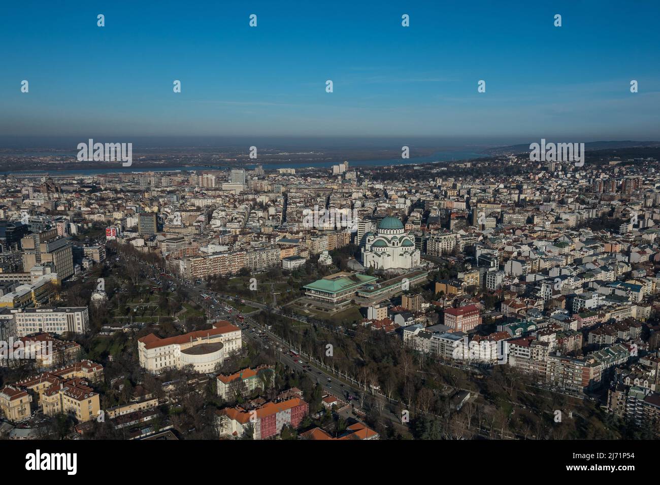 Belgrade aerial view hi-res stock photography and images - Alamy