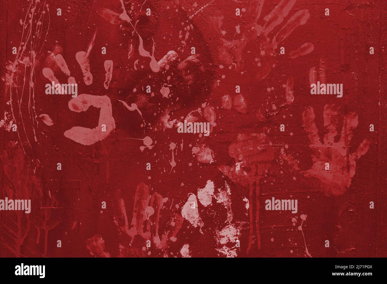 Blood red paint smudged fingerprints crime forensic evidence background ...