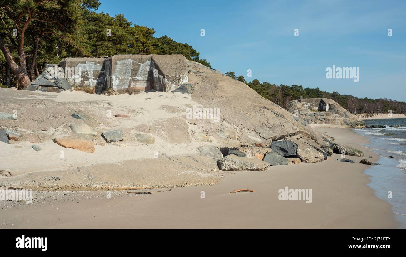 Concrete bunker in a more than 500 km long defensive line with 1063 ...