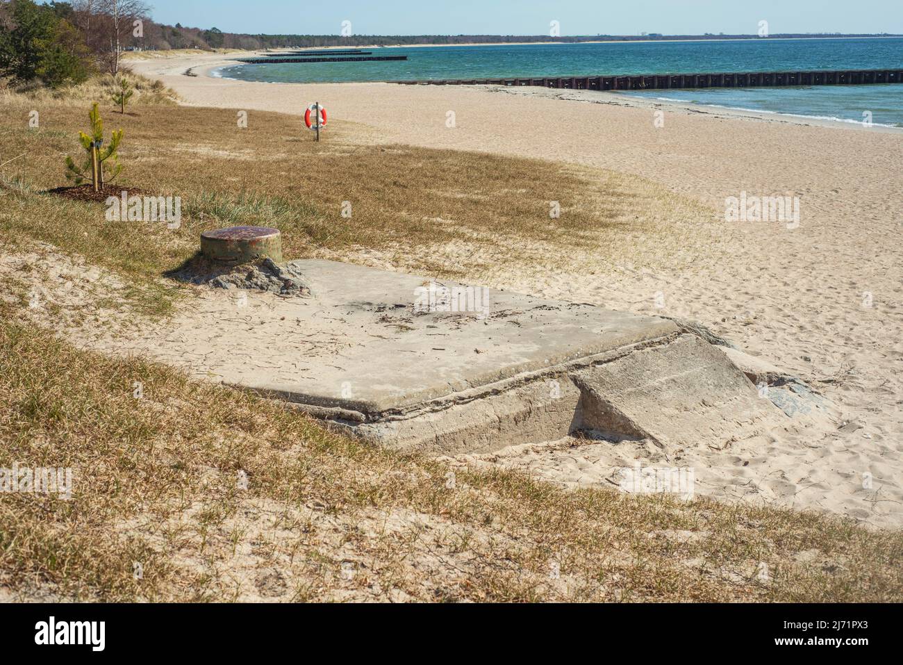 Concrete bunker in a more than 500 km long defensive line with 1063 ...