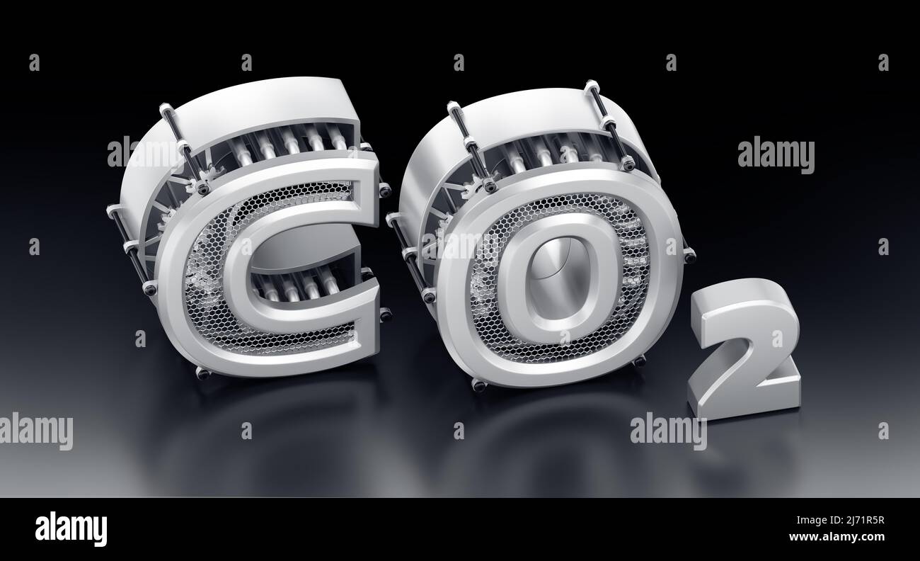 CO2 3D Typography Stock Photo - Alamy