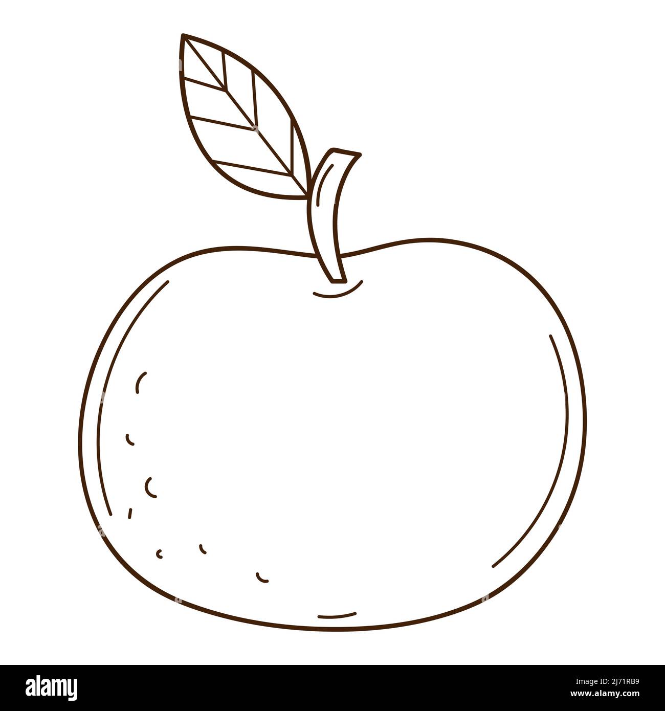 Red apple leaf doodle Stock Vector Images - Alamy