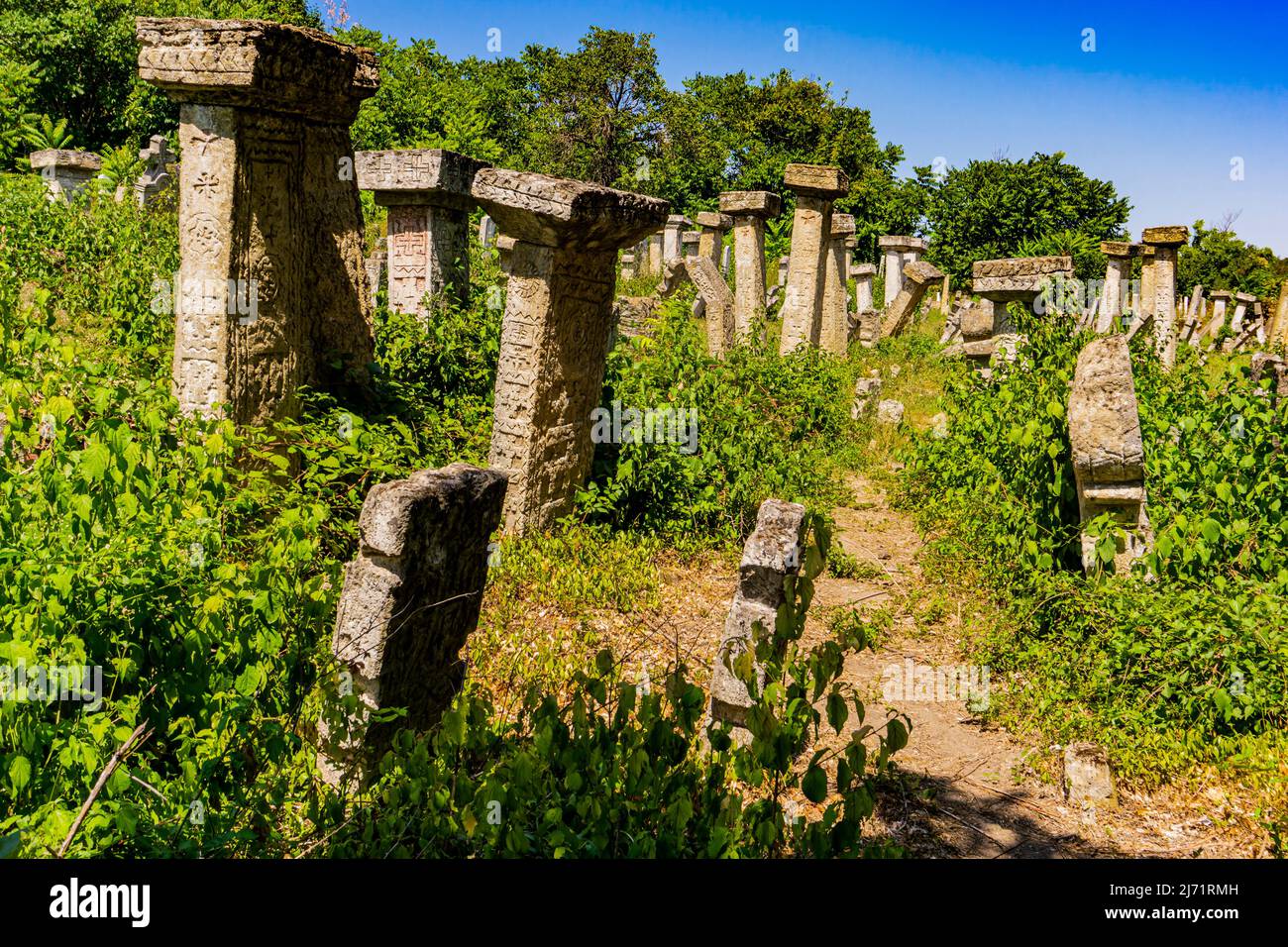 Ancient Rajac cemetary near Rajac village famous stone wine cellars in ...