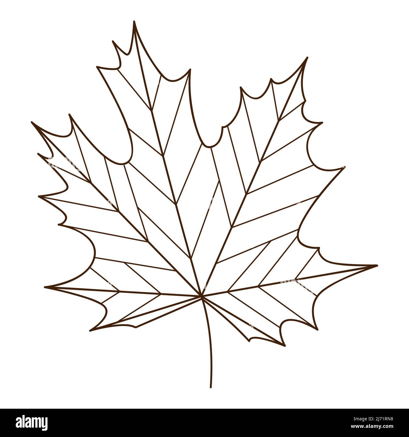 Leaf Black And White Outline