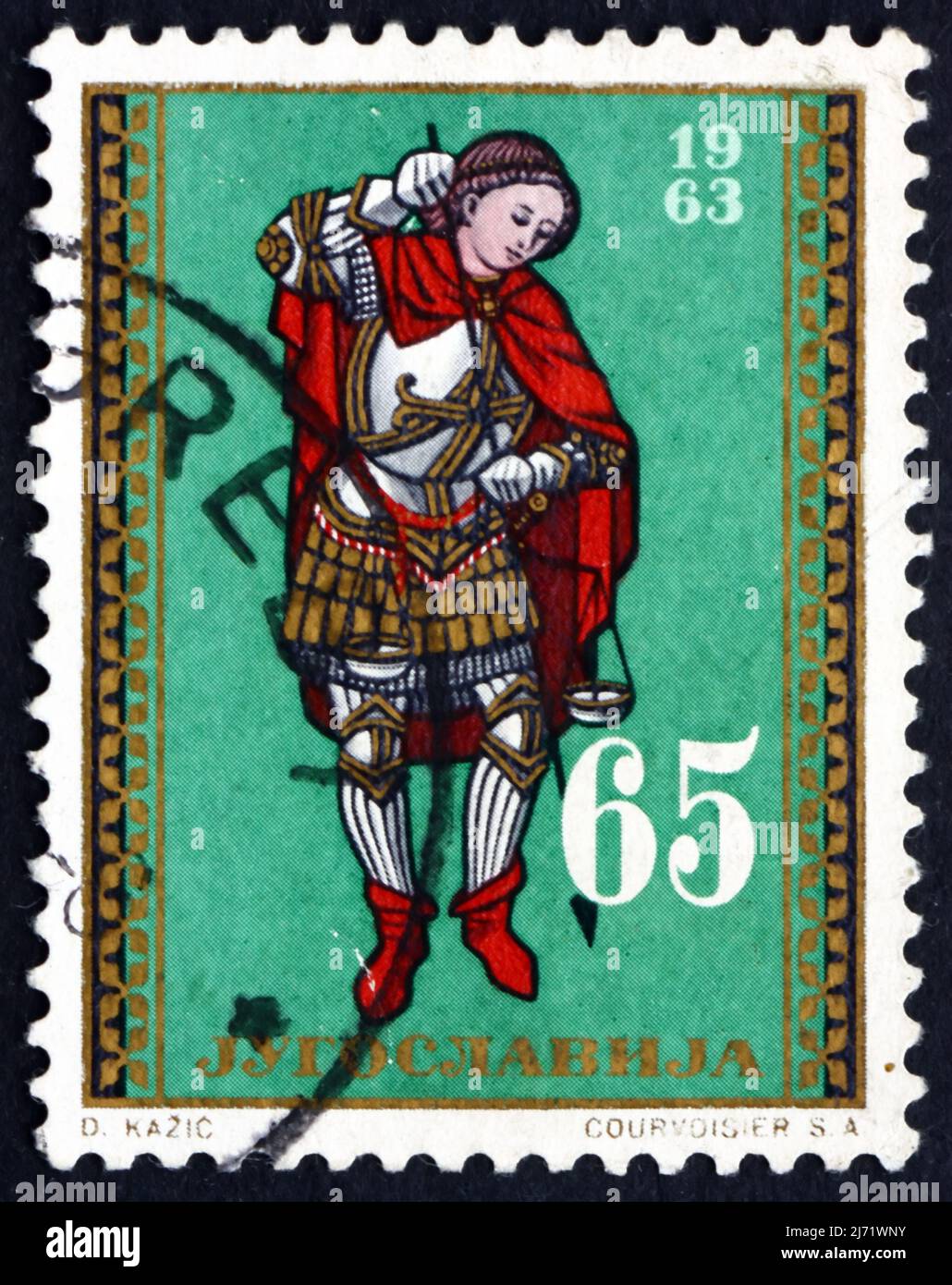 YUGOSLAVIA - CIRCA 1963: a stamp printed in the Yugoslavia shows ...