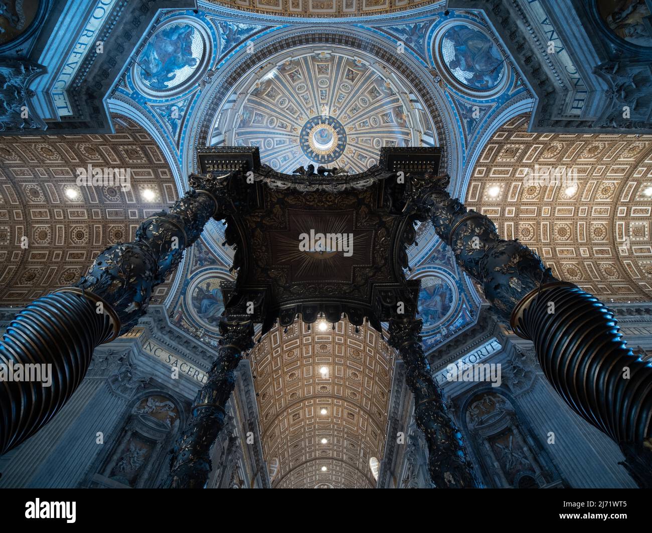 Innenraum, Petersdom, Basilica di San Pietro, Vatikan, Rom, Latium ...