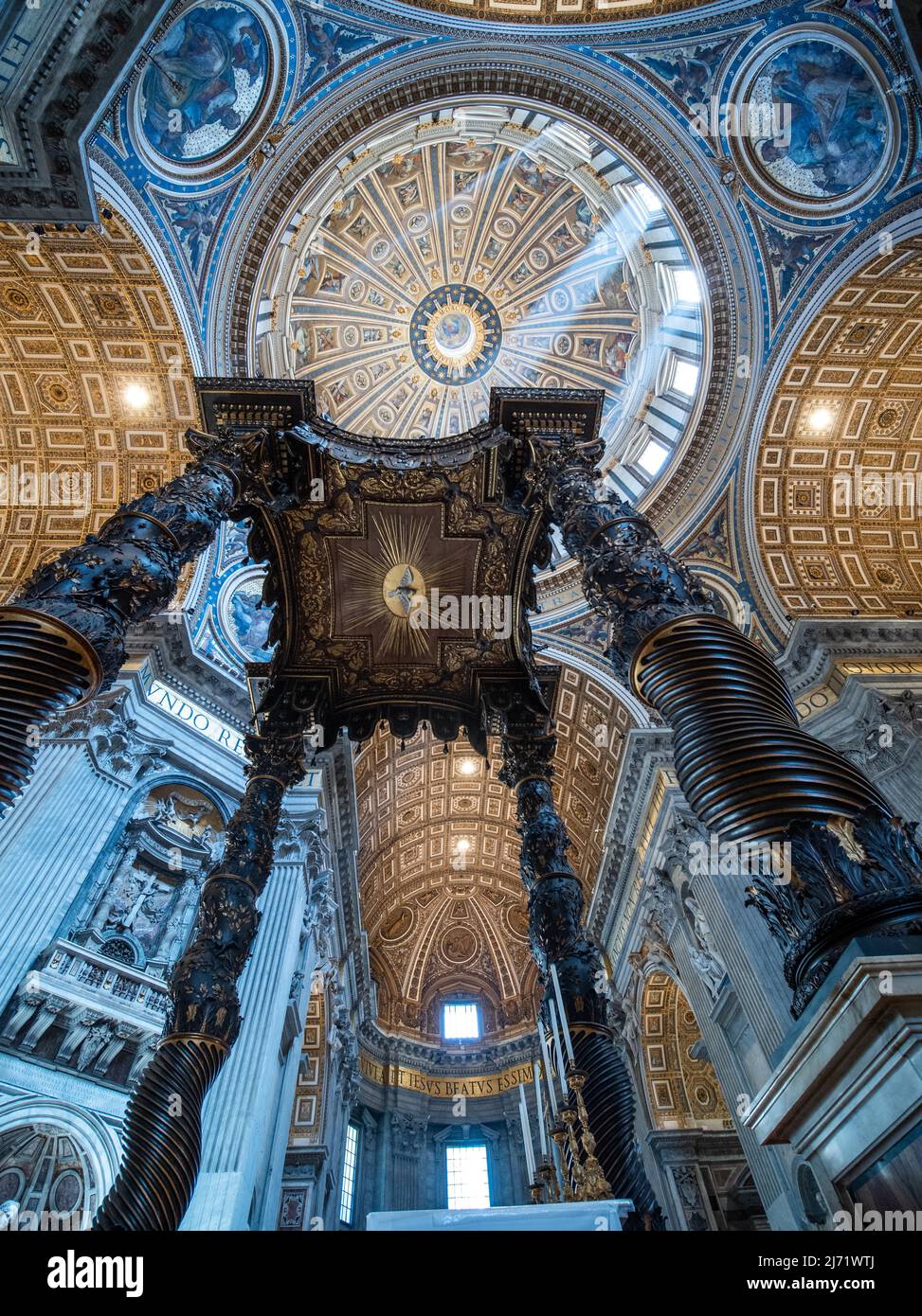 Innenraum, Petersdom, Basilica di San Pietro, Vatikan, Rom, Latium ...
