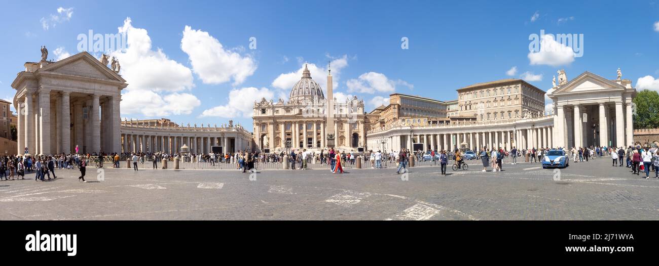 Petersplatz, Petersdom, Panoramaaufnahme, UNESCO-Weltkulturerbe ...