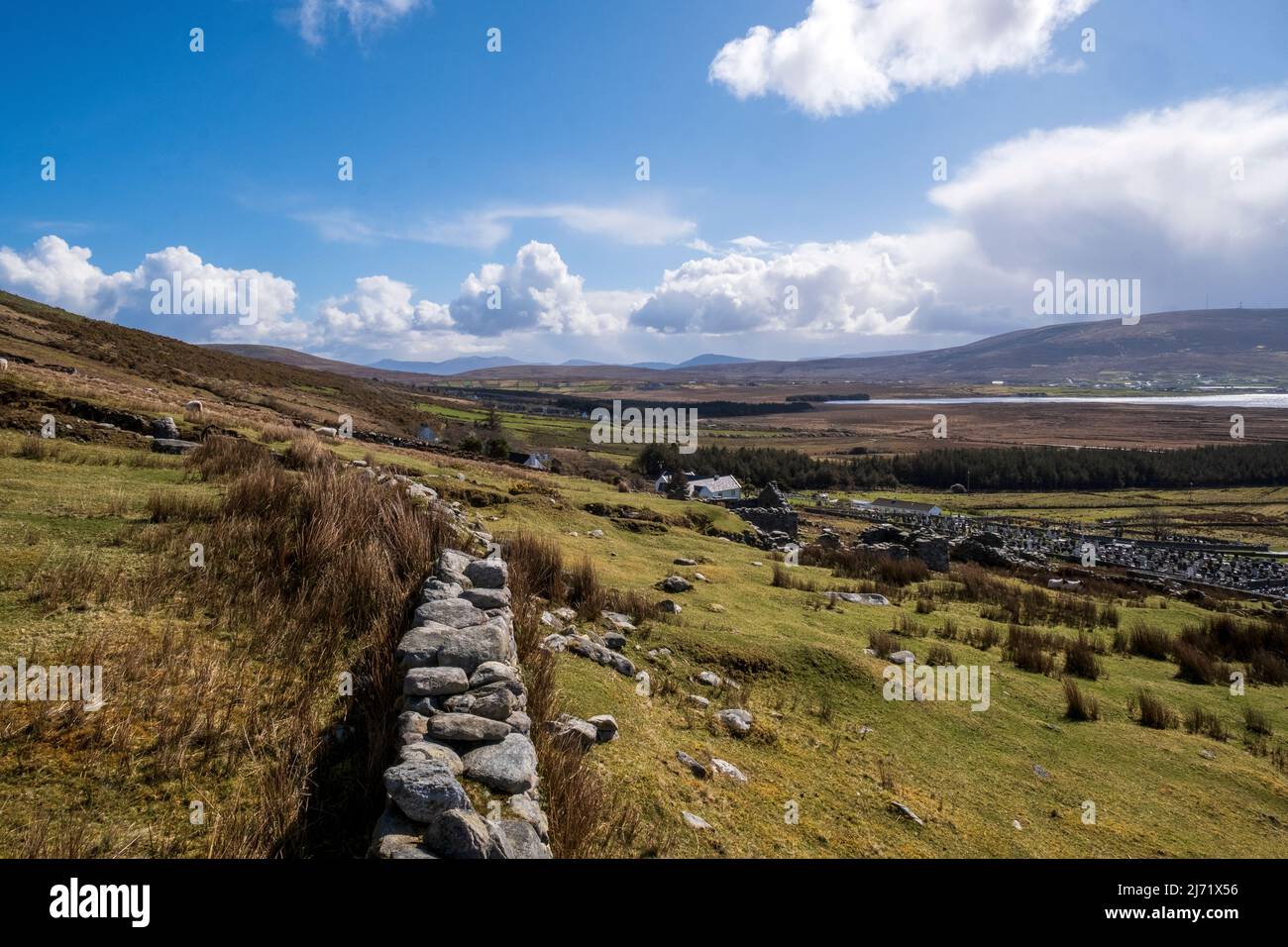 Slievemore Deserted Village, Achill Island, County Mayo, Ireland Stock ...