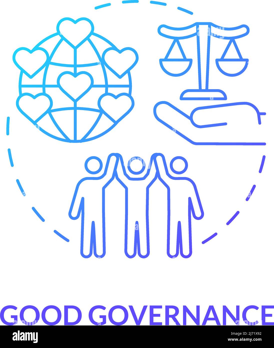Good governance blue gradient concept icon Stock Vector Image & Art - Alamy