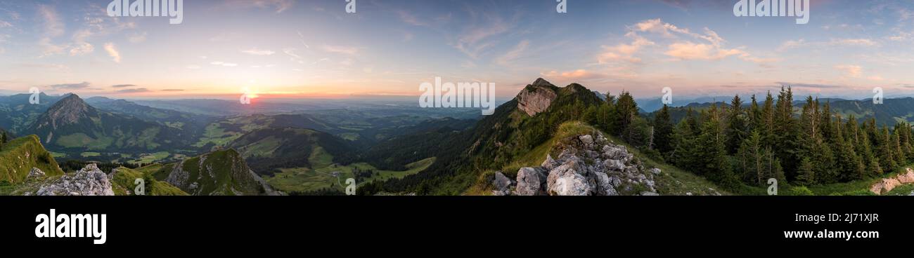 360 degree panorama from Risetestock, Canton Lucerne, Switzerland Stock ...