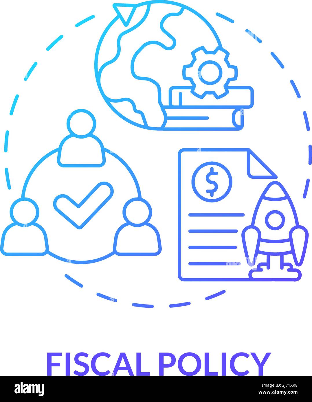 Fiscal policy blue gradient concept icon Stock Vector Image & Art - Alamy