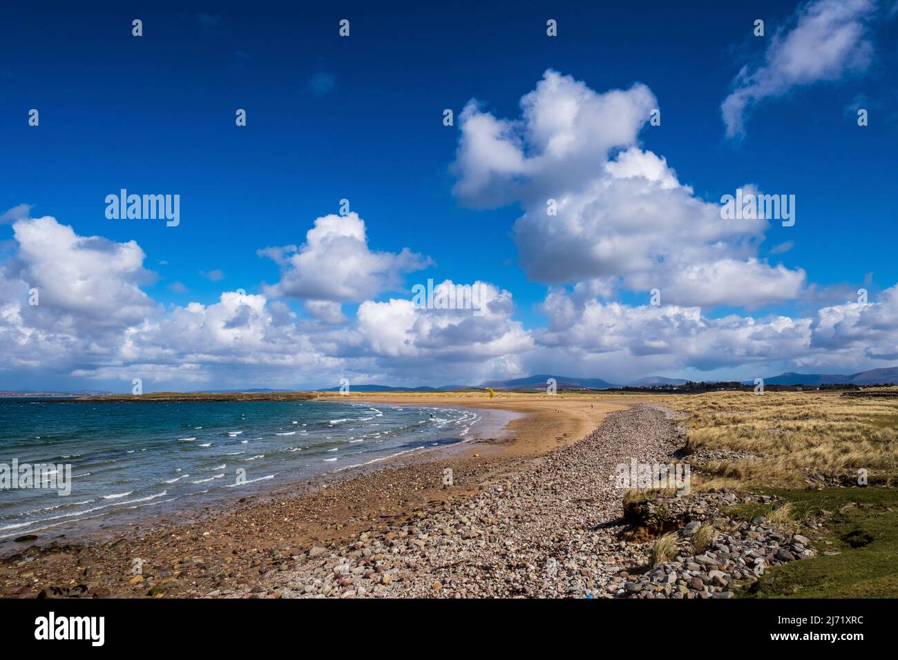 Golden Strand, Dugort East, Achill Island, County Mayo, Ireland, blue ...