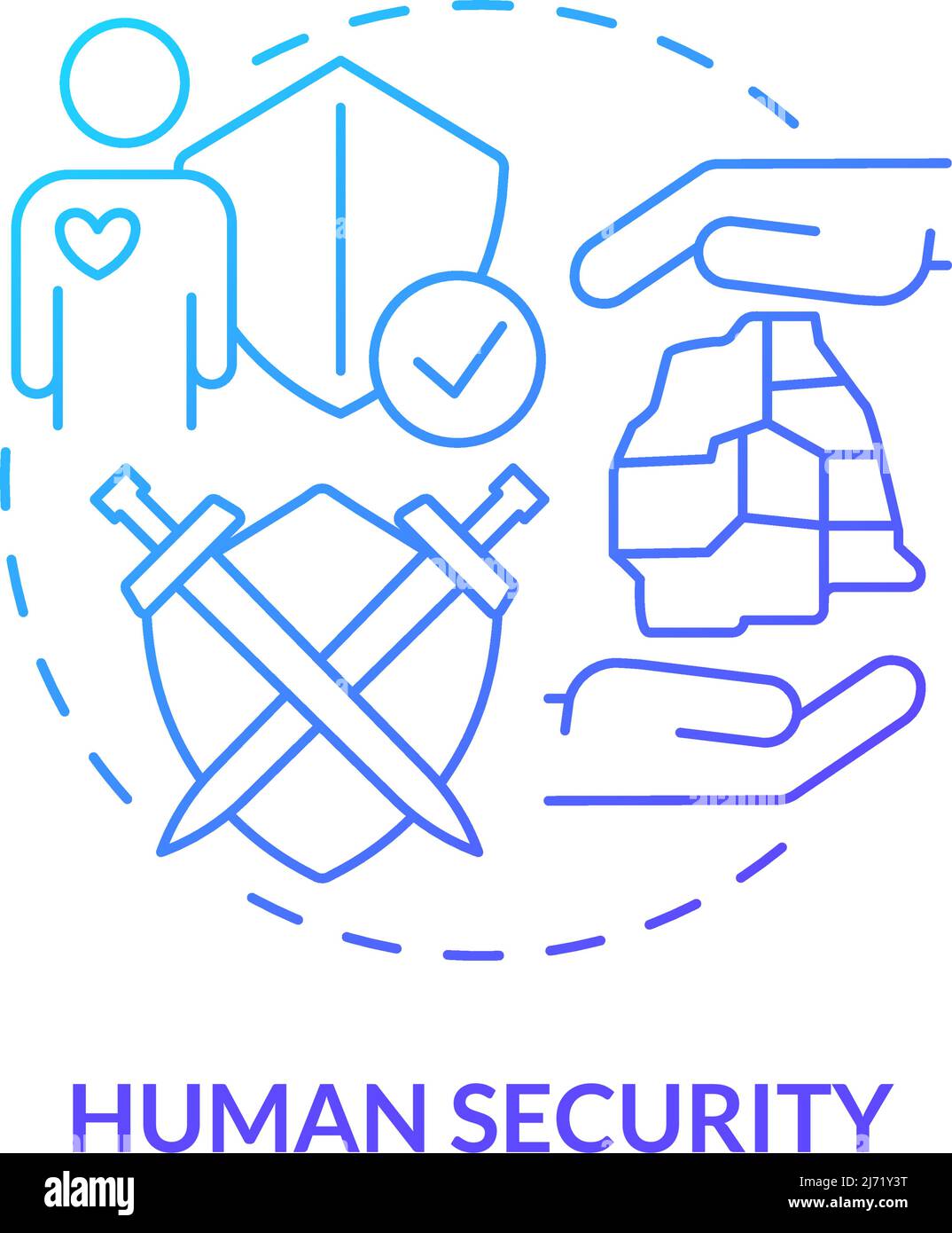 Human security blue gradient concept icon Stock Vector Image & Art - Alamy