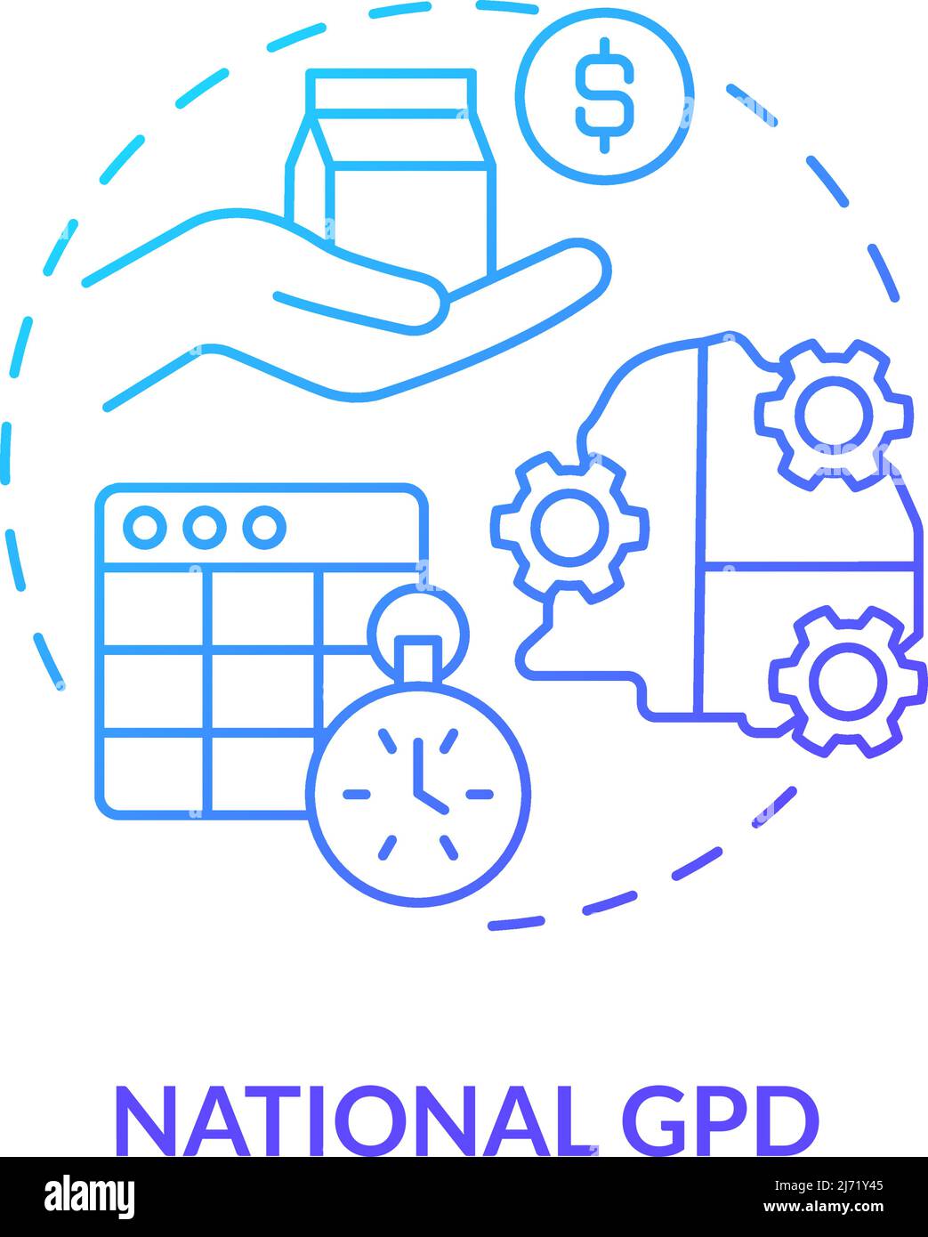 National GDP blue gradient concept icon Stock Vector Image & Art - Alamy