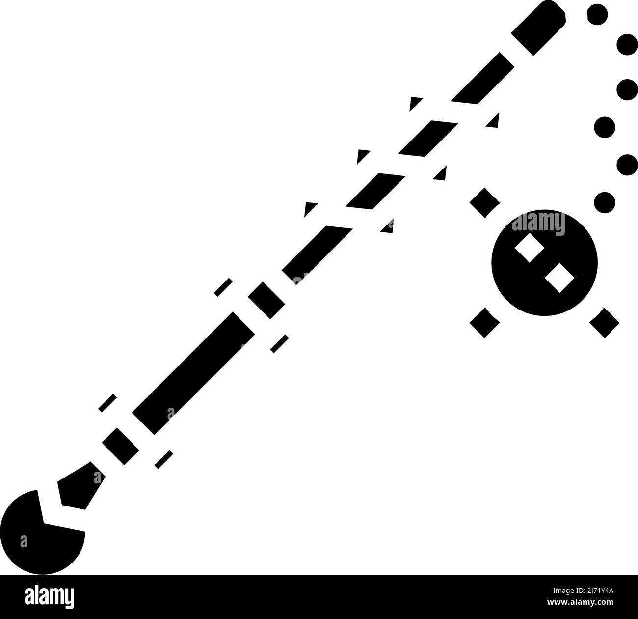 flail medieval weapon glyph icon vector illustration Stock Vector Image ...