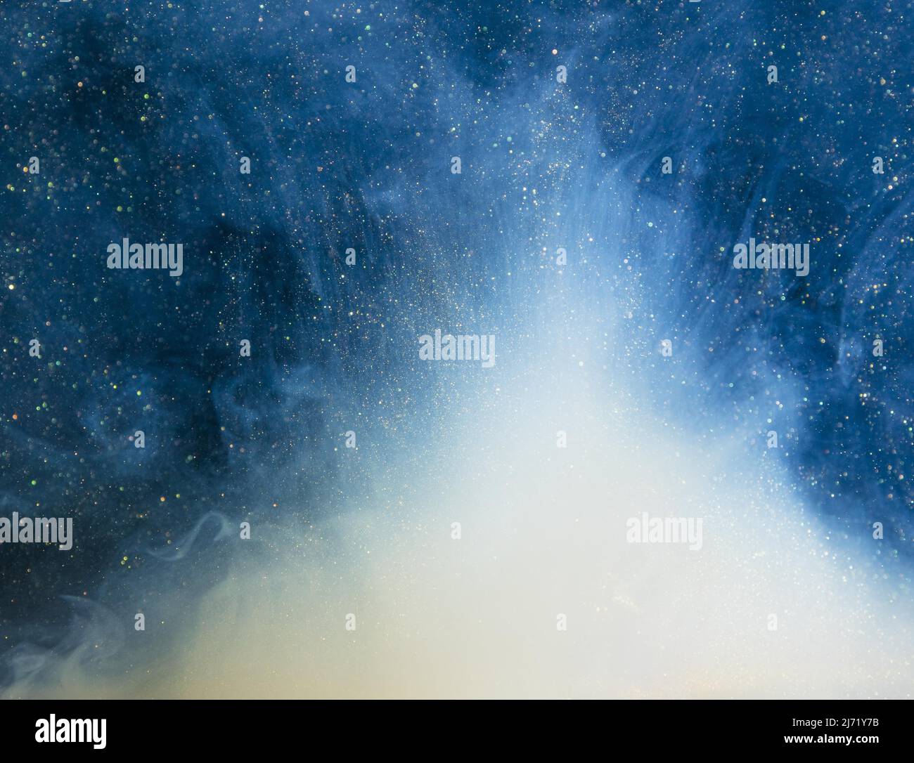 Abstract blue fog with bits Stock Photo - Alamy