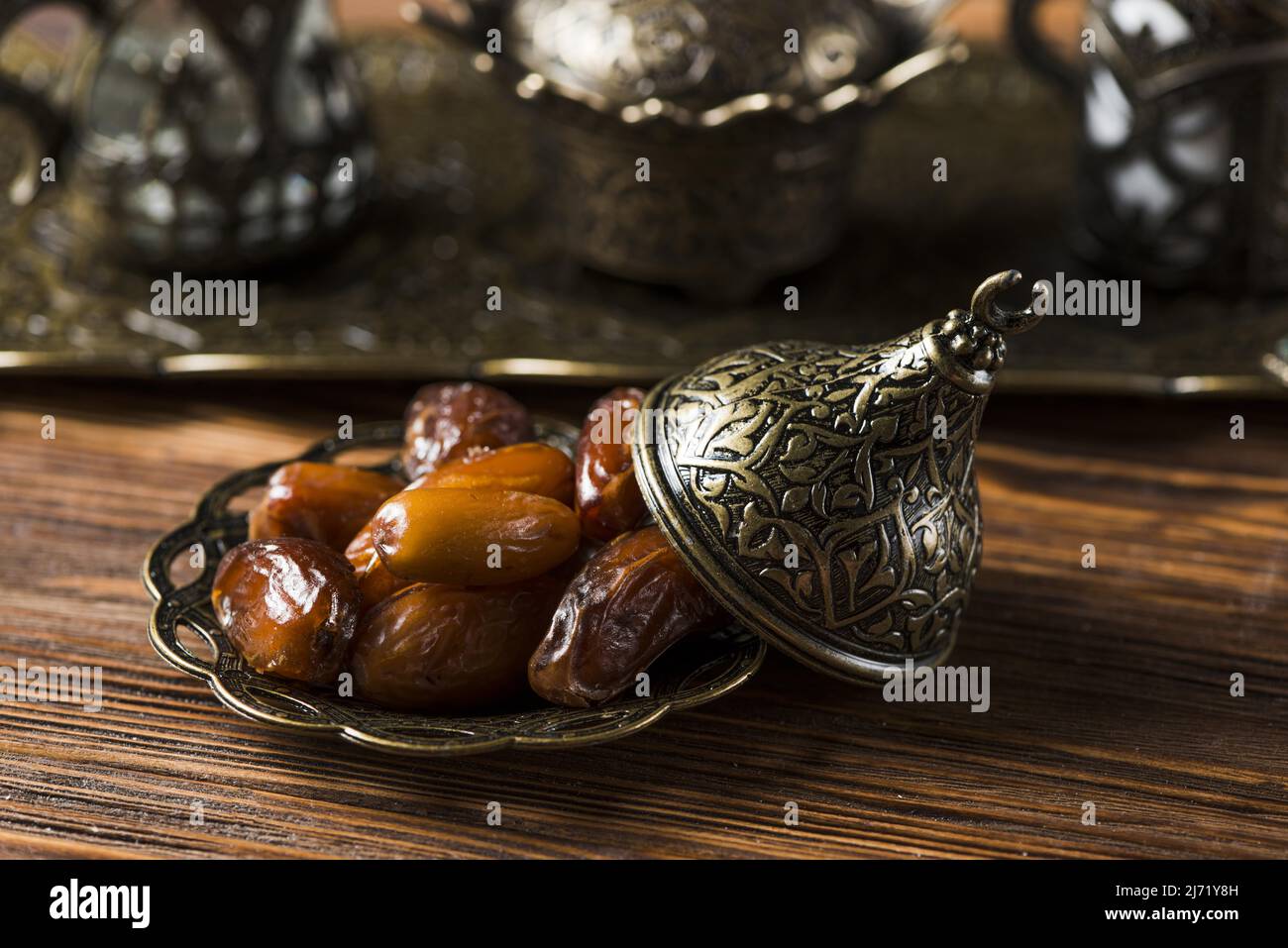 Arabic food composition ramadan with dates Stock Photo - Alamy