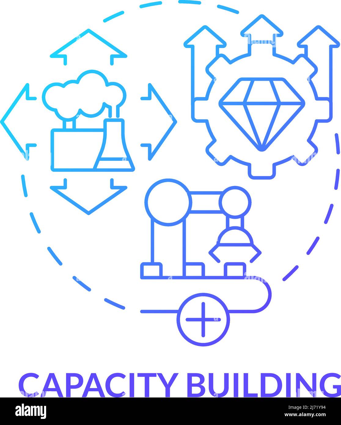 Capacity building icon line hi-res stock photography and images - Alamy