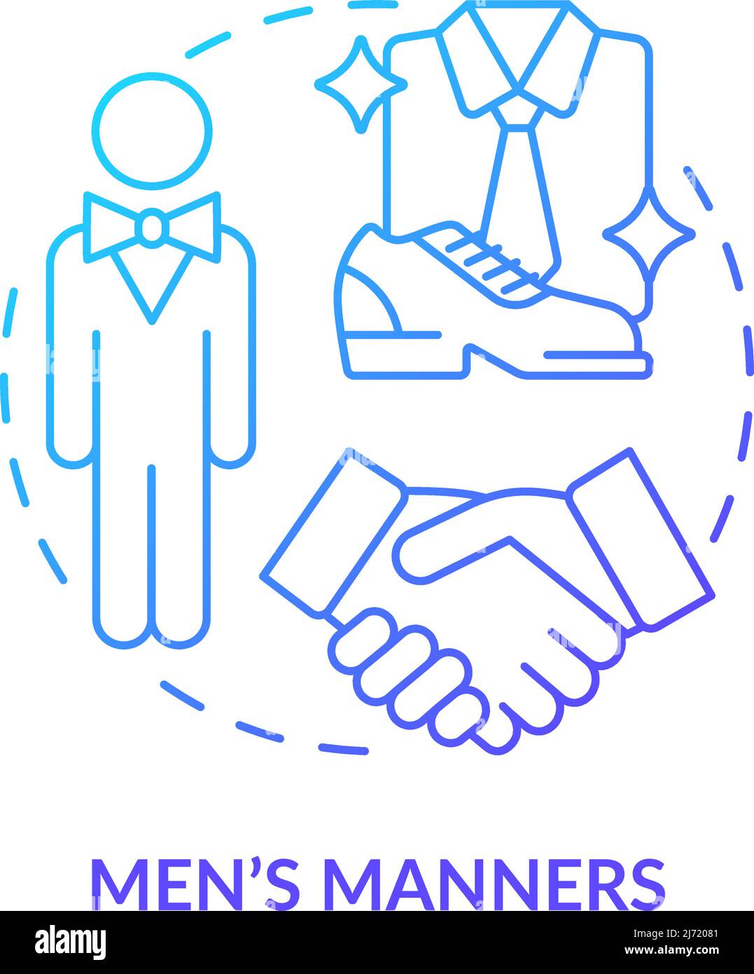 Men manners blue gradient concept icon Stock Vector Image & Art - Alamy