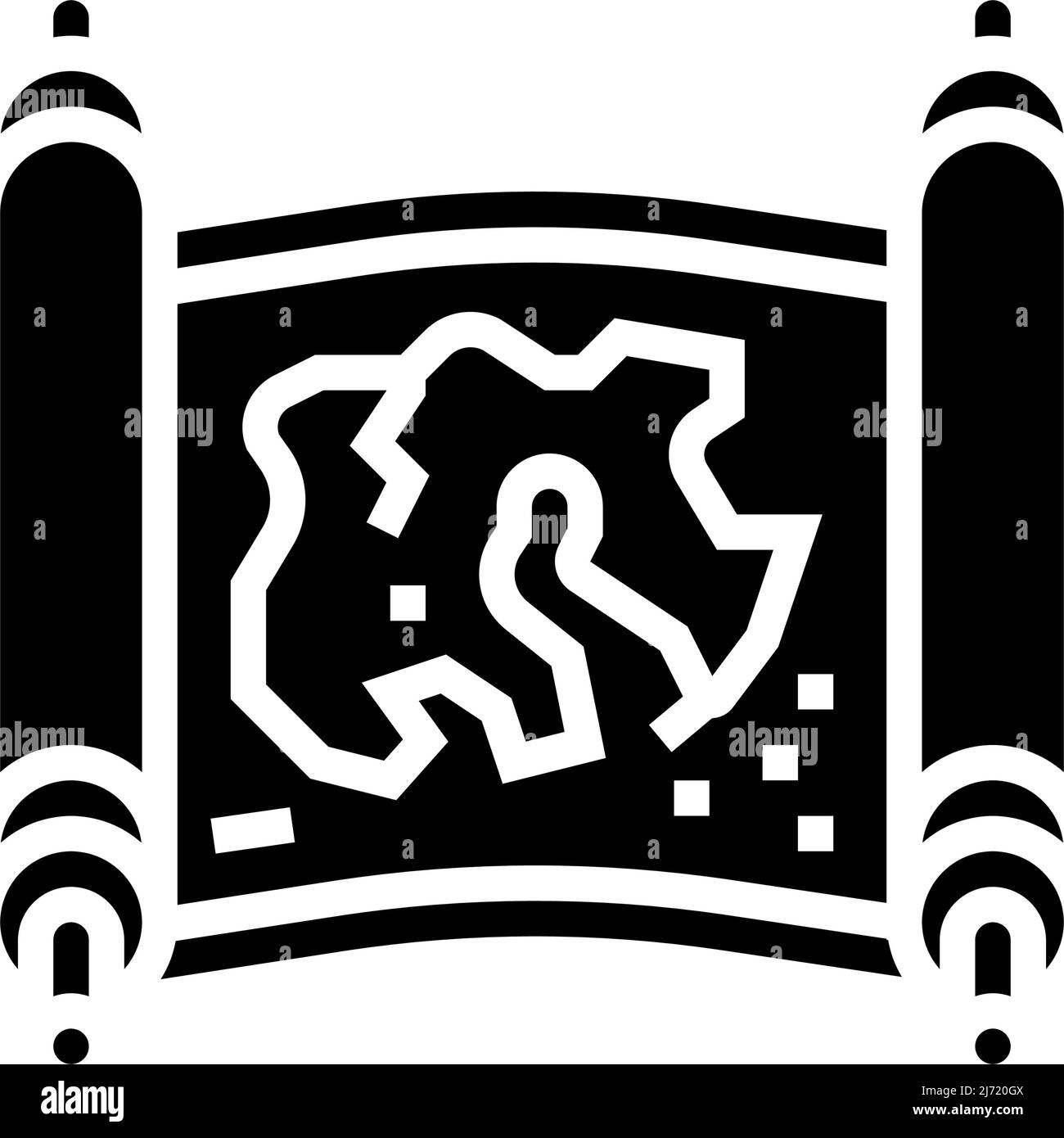 map medieval glyph icon vector illustration Stock Vector Image & Art ...