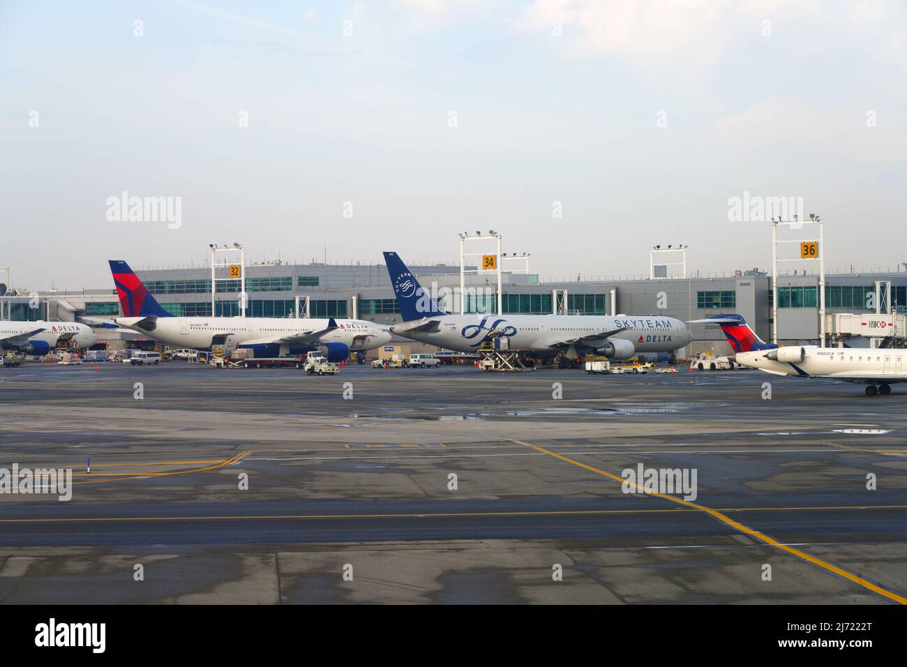 NEW YORK -6 MAR 2022- View of airplanes from Delta Air Lines (DL) at ...