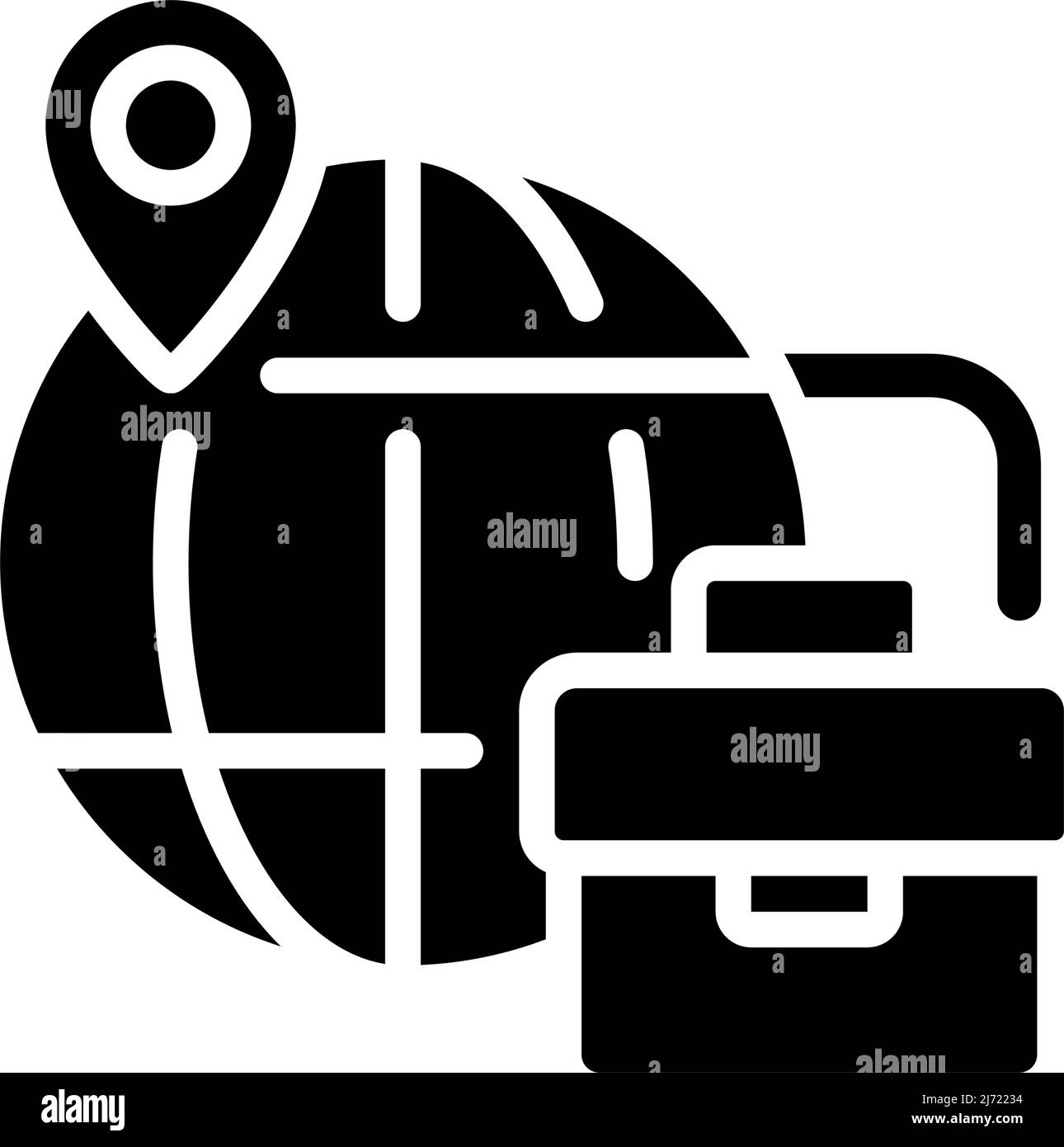 Business trip black glyph icon Stock Vector Image & Art - Alamy