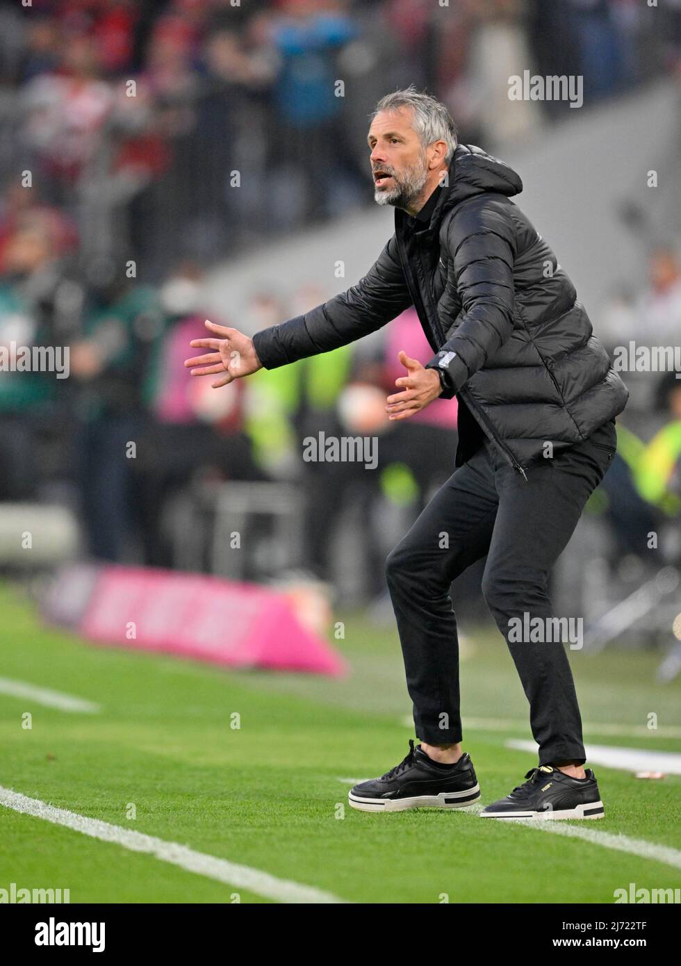 Trainer Coach Marco Rose Borussia Dortmund 09 BVB, Gestik Geste am ...