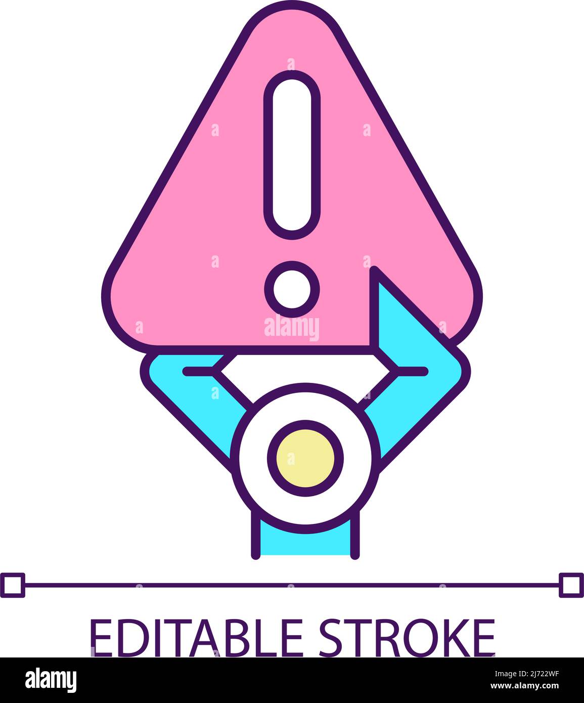 Dangerous tasks RGB color icon Stock Vector Image & Art - Alamy