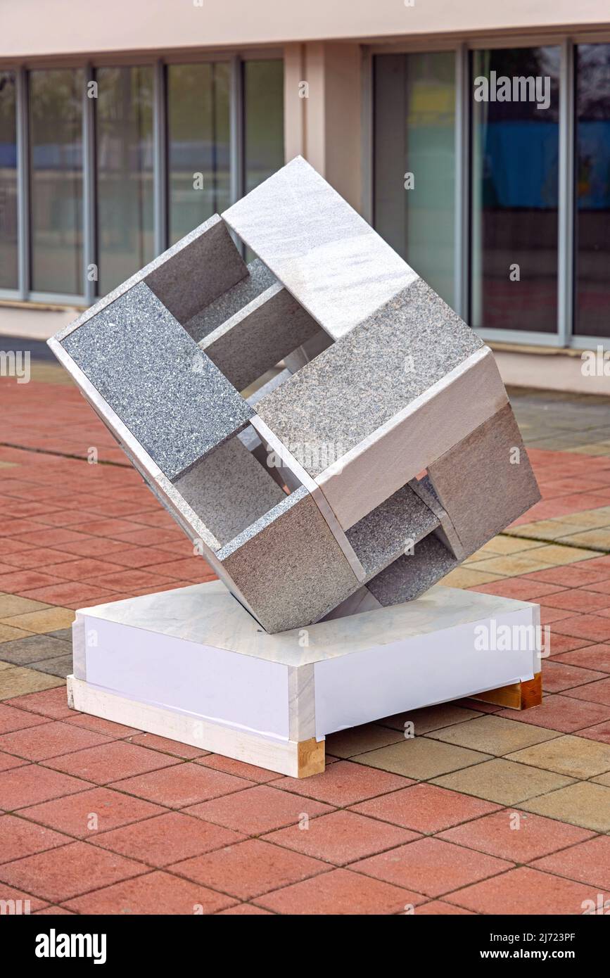 Granite and Marble Stone Tiles in Cube Shape Display Stock Photo - Alamy