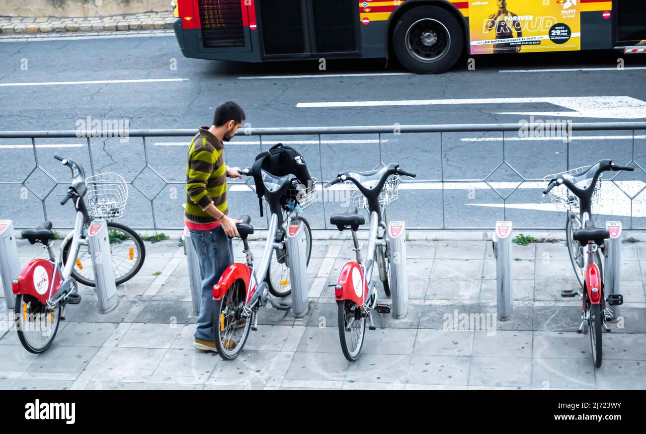 Sevici bikes hi-res stock photography and images - Alamy