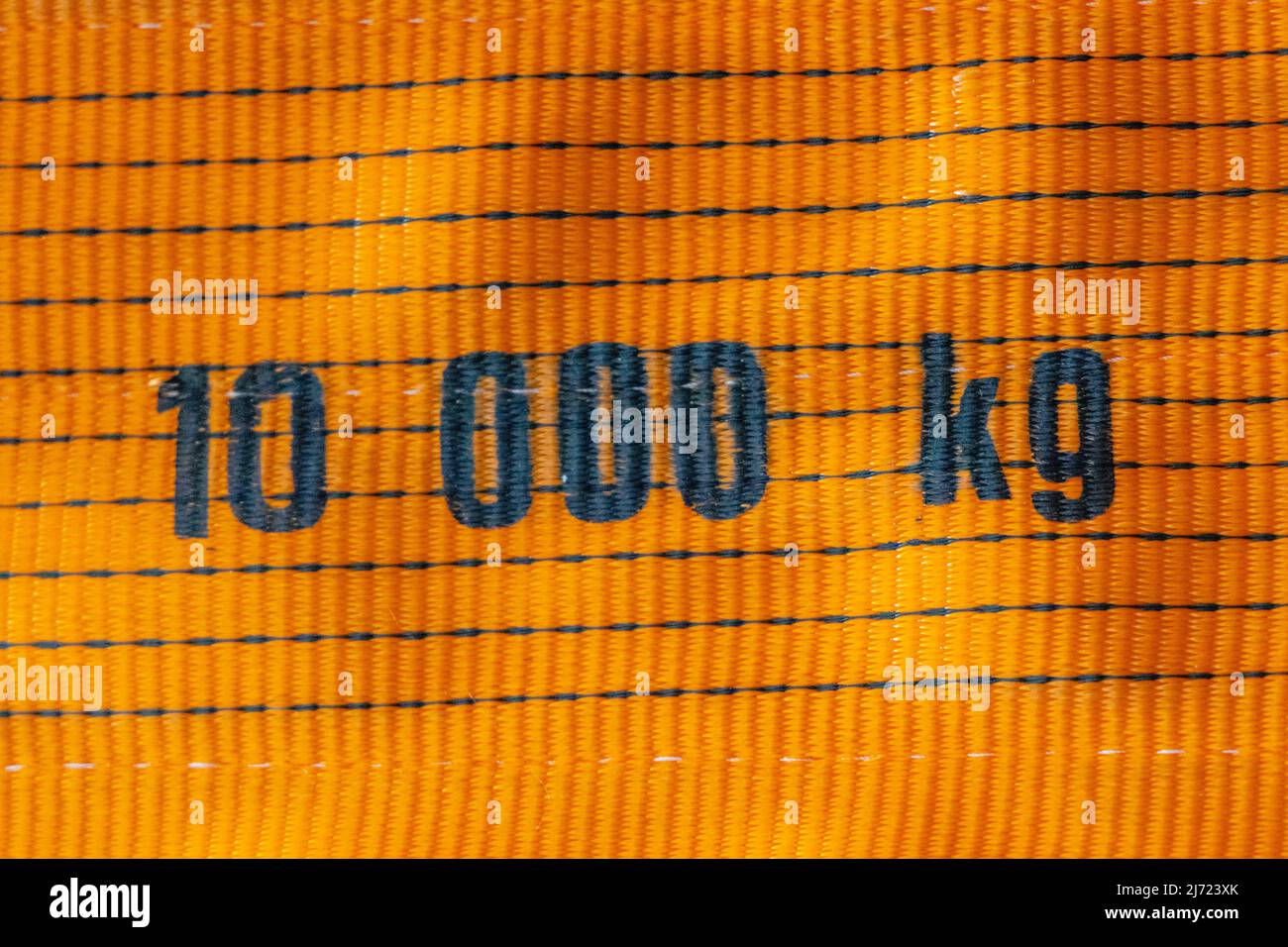 Ten Thousand Kilograms Weight Value at Orange Lifting Hoist Stock Photo ...