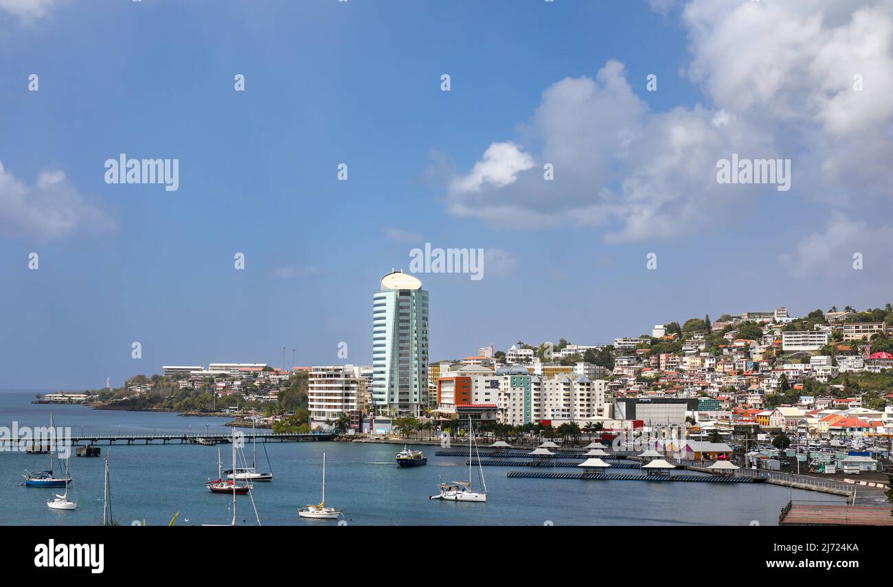 Fort-de-France waterfront, Martinique, French Antilles Stock Photo - Alamy
