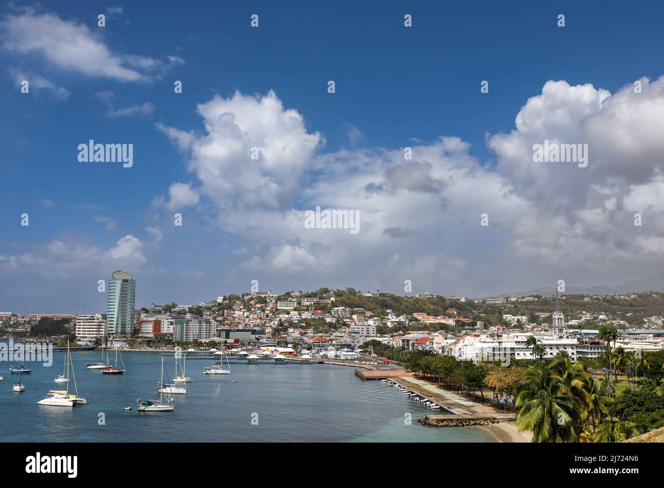 Fort-de-France waterfront, Martinique, French Antilles Stock Photo - Alamy
