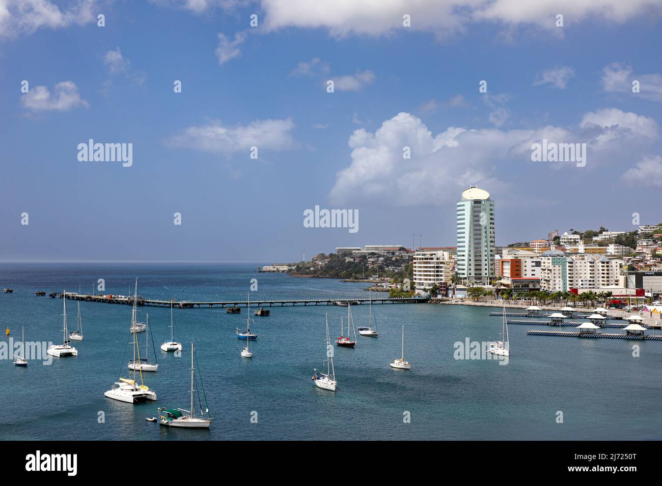 Fort-de-France waterfront, Martinique, French Antilles Stock Photo - Alamy