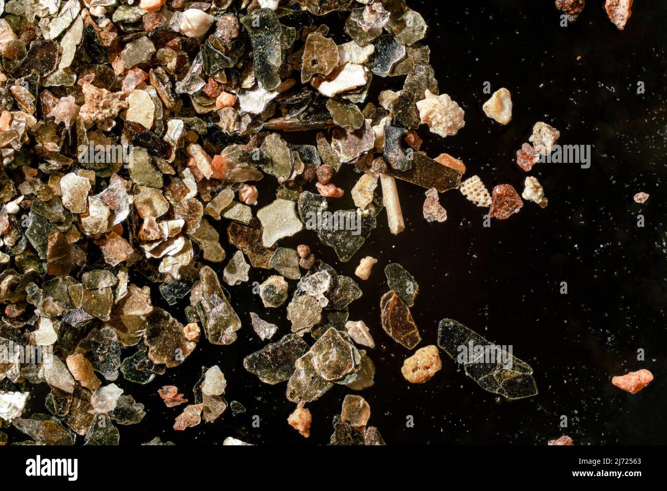 Black Sand Under Microscope