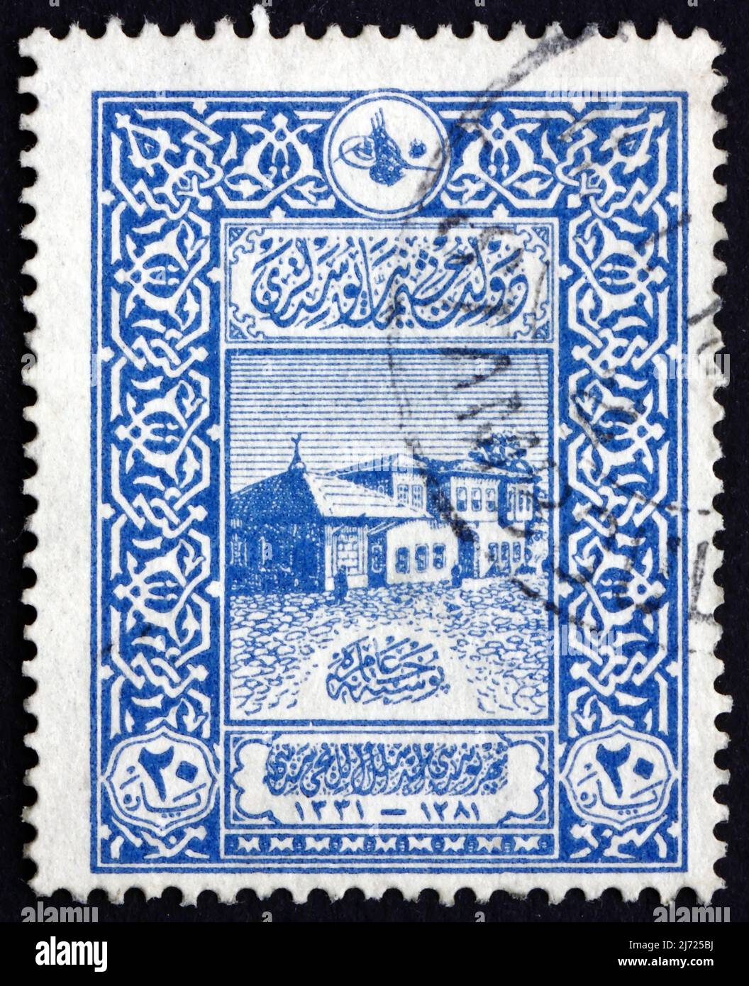 TURKEY - CIRCA 1916: a stamp printed in the Turkey shows Old General ...