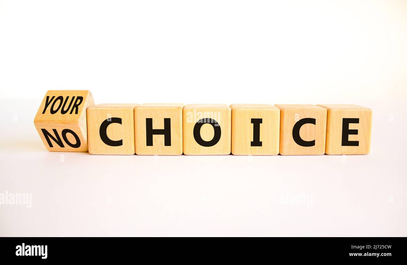 No or your choice symbol. Turned wooden cubes and changed concept words ...