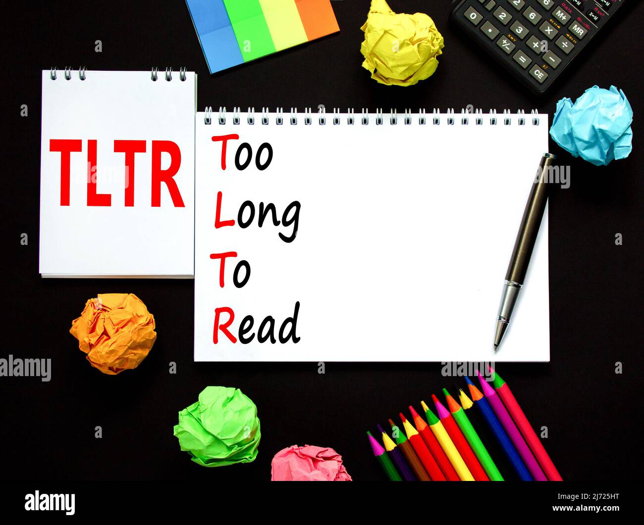 TLTR too long to read symbol. Concept words TLTR too long to read on ...