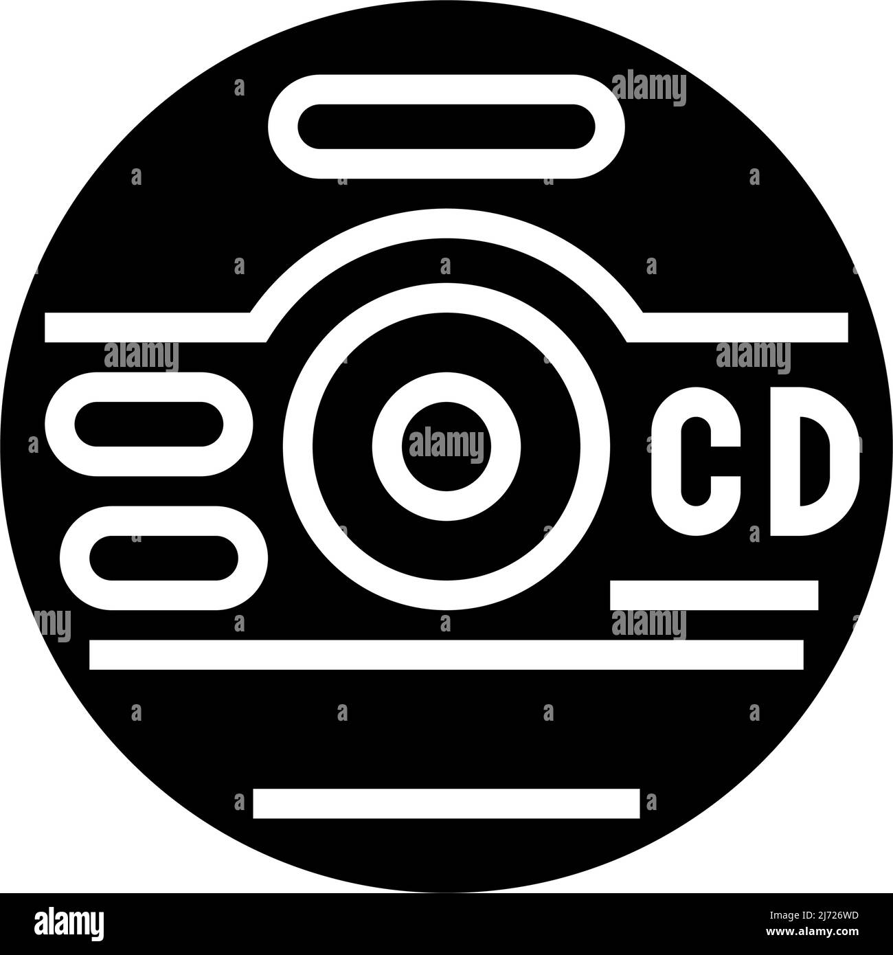 cd compact disc glyph icon vector illustration Stock Vector Image & Art ...